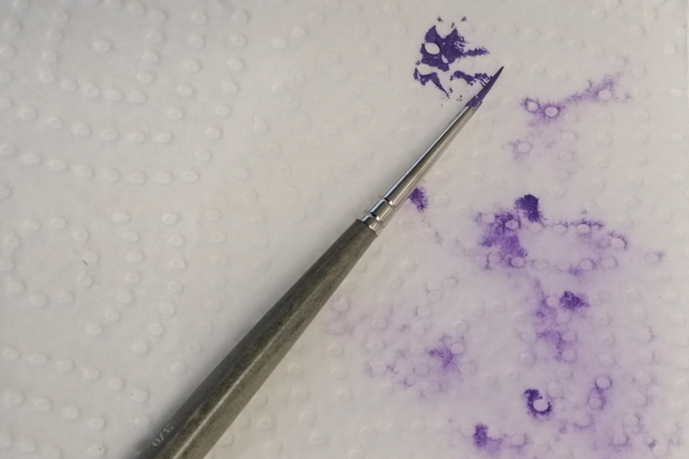 Natte Verf Verwijderen van je Schilderij - met een penseel met zacht haar